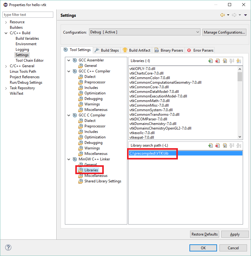 VTK using MinGW for Windows